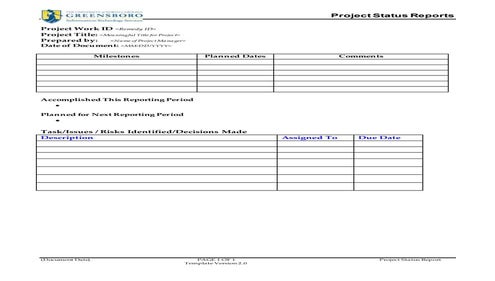 Project End Report - Project Management template