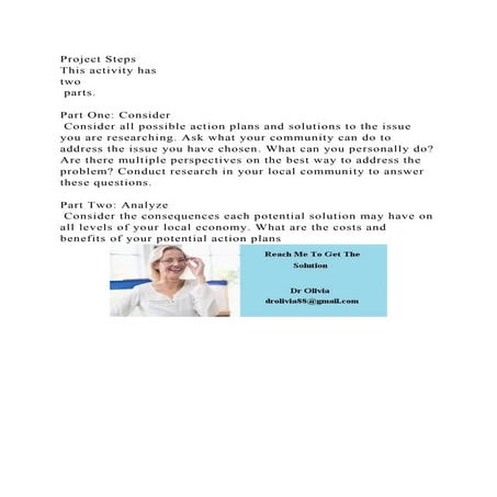 Project StepsThis activity has two parts.Part One Conside.docx