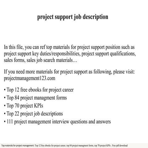 Project support | PPT