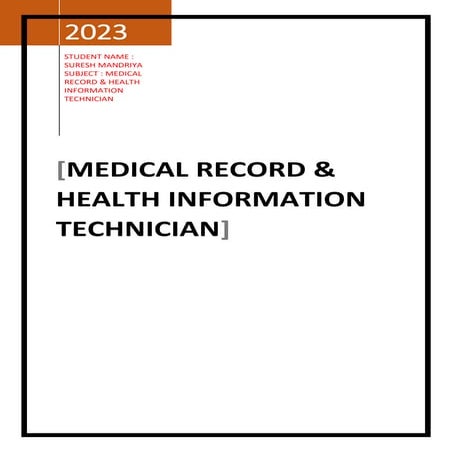 Medical record & Health information Technician | DOCX
