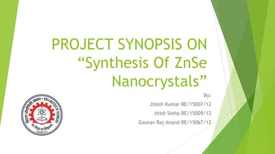 Synthesis of zn se nanocrystals (1) | PPT