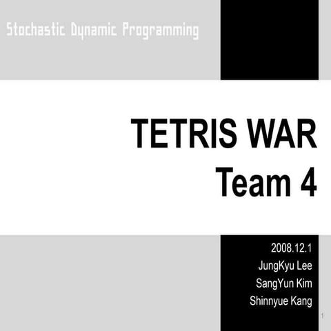 TETRIS AI WITH REINFORCEMENT LEARNING | PPT