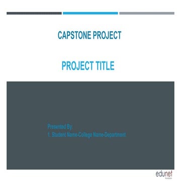 Project template for presenting it before the panel | PPTX