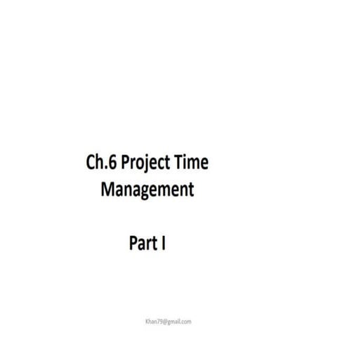 Project time management 1 final | PPT