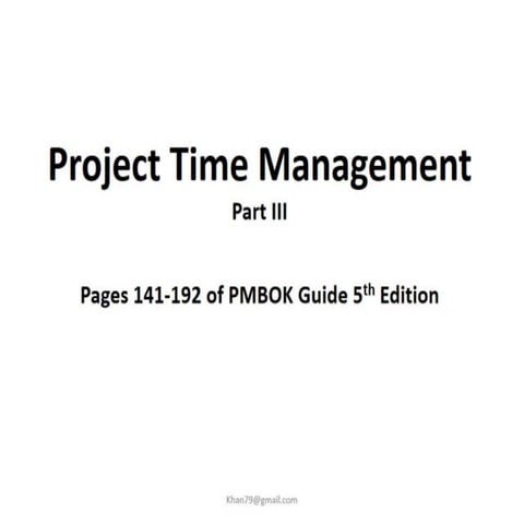 Project time management 3 final | PPT