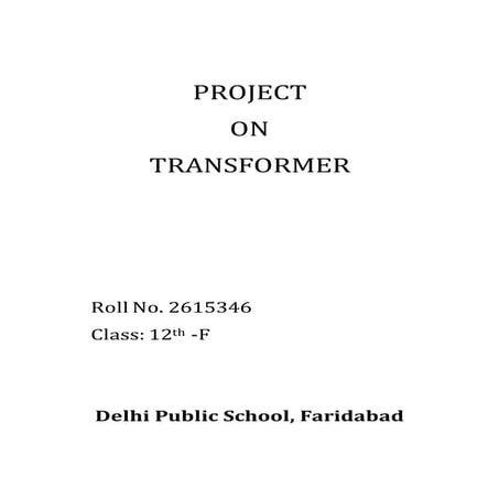 Project transformer | PDF