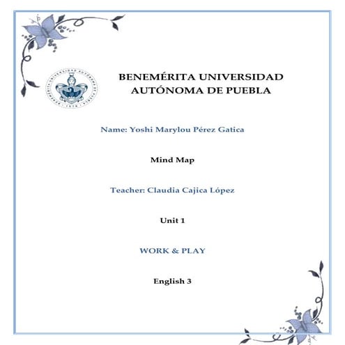 Project unit 1 mind map | DOCX