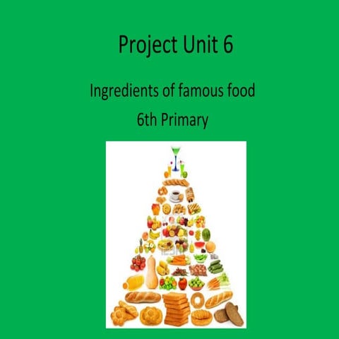 Project unit 6 6th primary | PPT