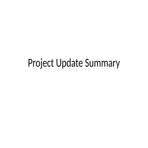 Project_Update_Summary.pptx and pm use in itil | PPTX