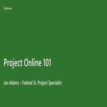 Project Virtual Summit_Project Online 101 | PPT