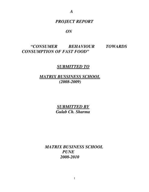 Restaurant Project - 1 of 1 | PDF