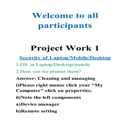 Project work | PDF