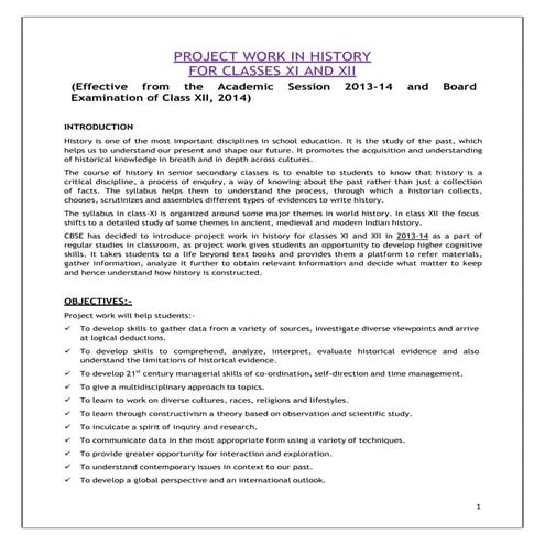 Project work history_xii_cbse | PDF