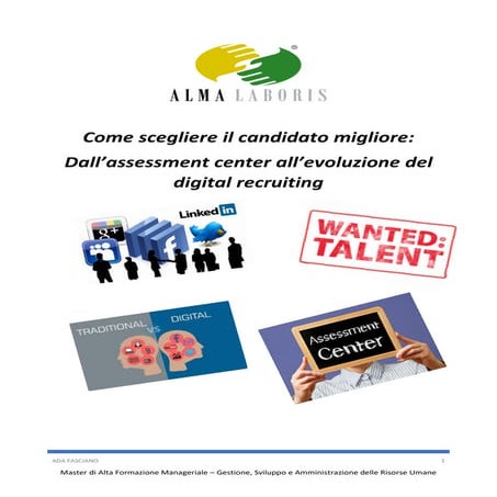Project work hr ada fasciano - selezione del personale | PDF