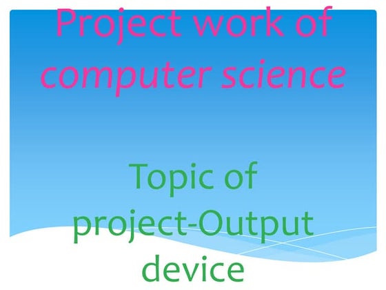 Audio input-output devices | PPTX | Computer Peripherals | Computing