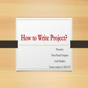 Project writing | PPTX