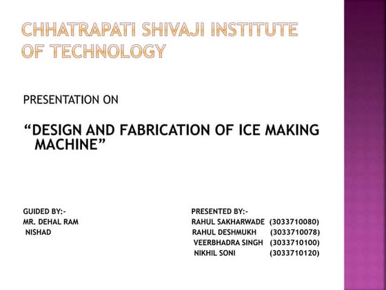 ice plant factory report | DOCX | Chemistry | Science
