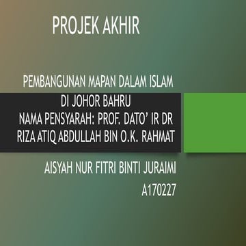 Projek akhir | PPTX