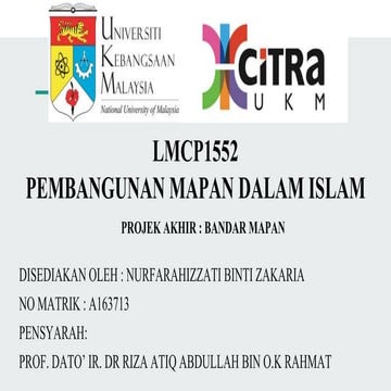 LMCP 1552 PEMBANGUNAN MAPAN DALAM ISLAM | PPTX