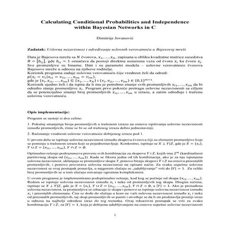 Calculating Conditional Probabilities and Independence within Bayesian Networks | PDF