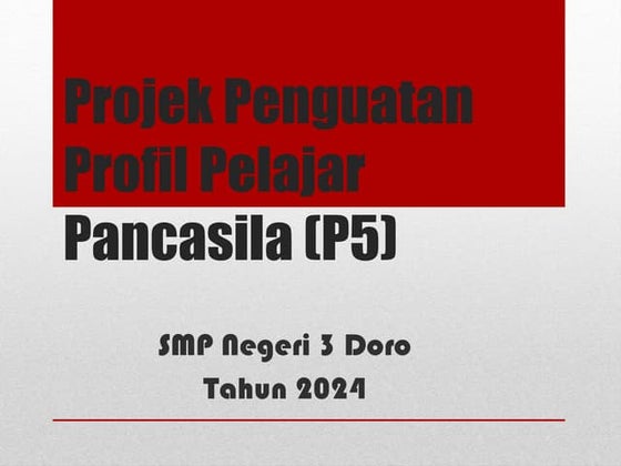 mukadimah proyek penguatan profil pealajar pancasila | PPT