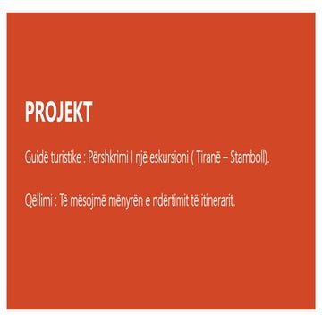 Guidë Turistike (Tiranë - Stamboll) | PPTX