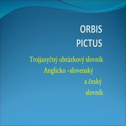 Orbis Pictus | PPT