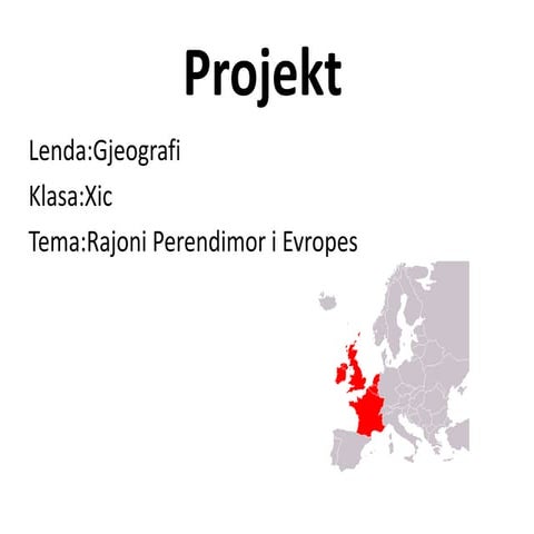 Rajonet e Europes | PPTX