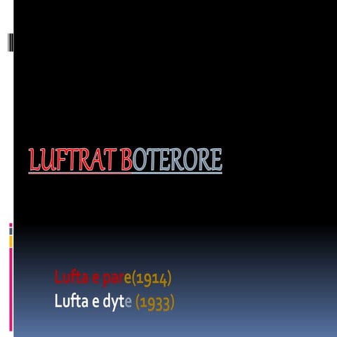 Lufta e 1 dhe 2 Boterore | PPTX