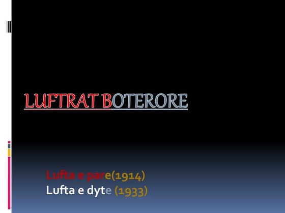 Shqipëria në Luftën e Parë Botërore | PDF
