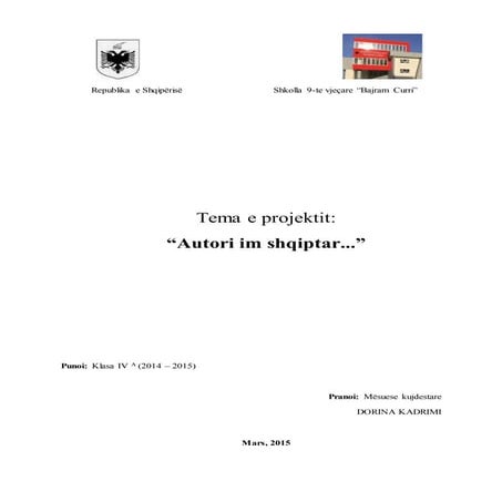 Projekti .. autori im shqiptar.. | DOCX