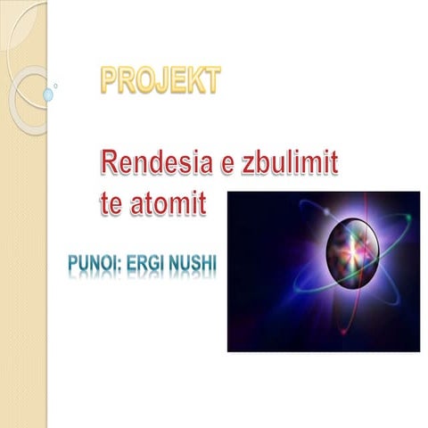 Struktura e atomit dhe bërthama e tij | PPT