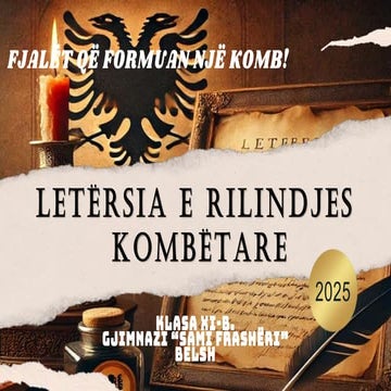 Letersia e Rilindjes Kombetare Prezantim | PPT