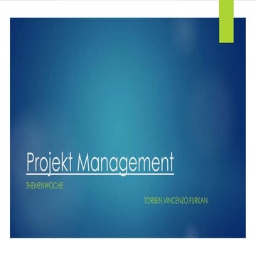 Projekt Management PowerPoint OvM-Schule | PPTX