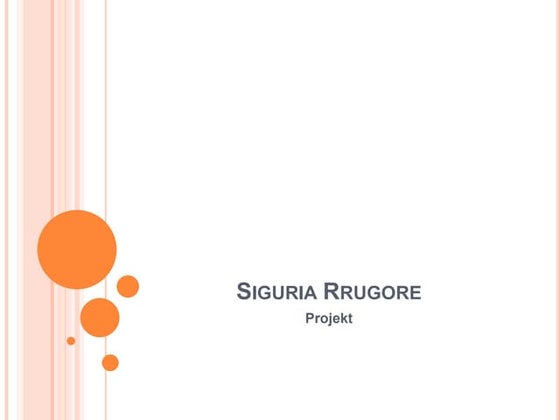 Shenjat rrugore | PPTX