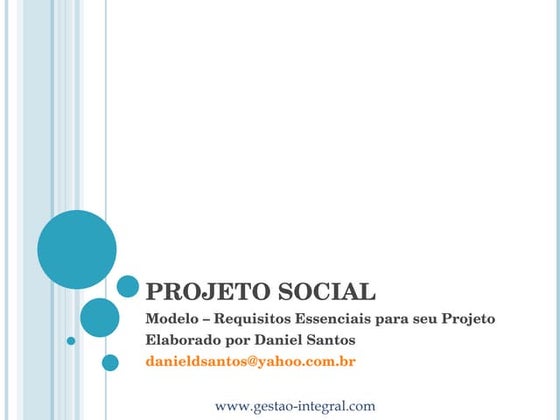 Projeto Social - Modelo | PPT