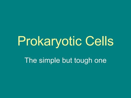Prokaryotic &eukaryotic cells | PPTX | Biological Sciences | Science