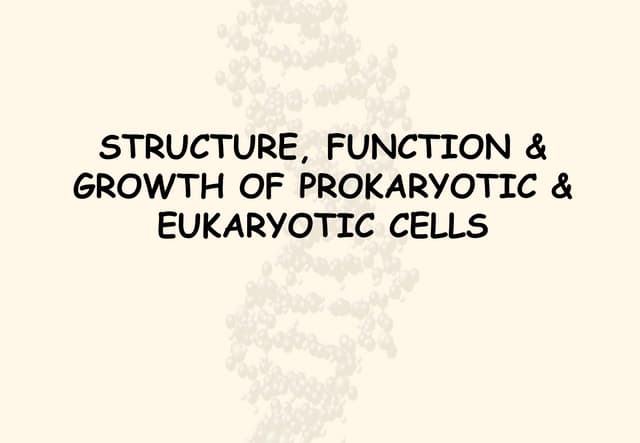 Prokaryotes and eukaryotes | PPTX