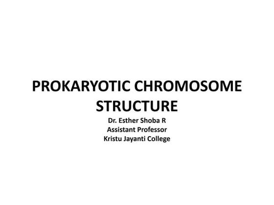 Genome organization in prokaryotes(molecular biology) | PPTX