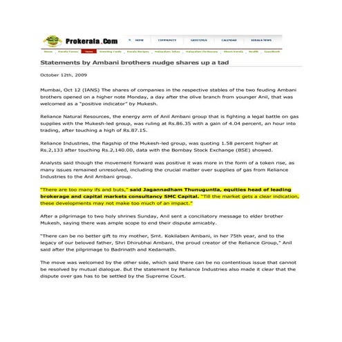 Power and politics of ambani brothers | PPTX