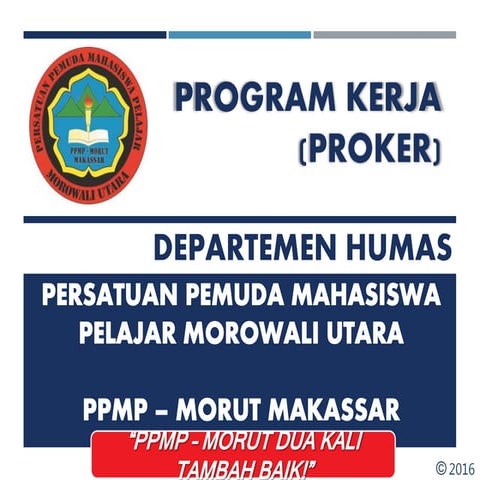 Proker humas ppmp morut makassar | PPTX