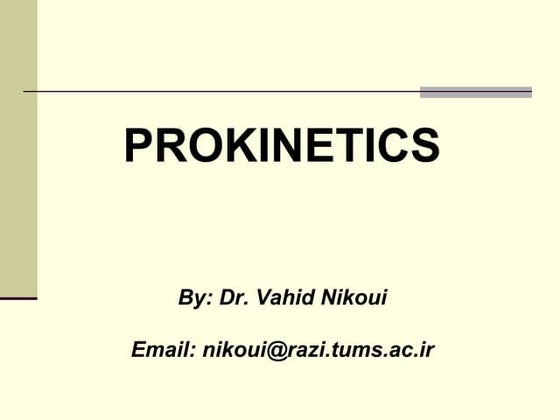 Prokinetics 1 | PPT