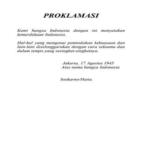 Teks proklamasi | DOCX