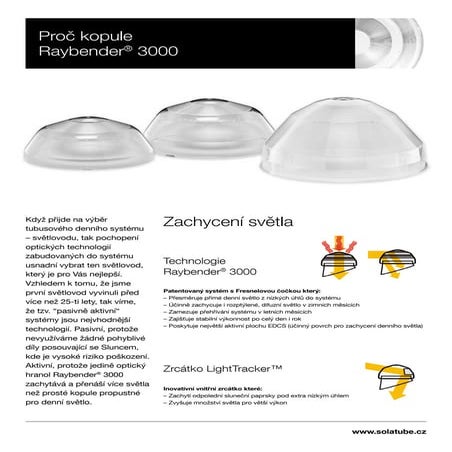 To nejlepší osvětlení pro Váš dům: Proč kopule Raybender 3000 | PDF