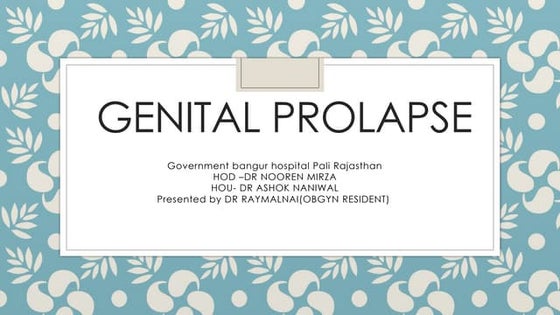 Manchester repair (Fothergill’s Operation) | PPTX | Reproductive Health ...