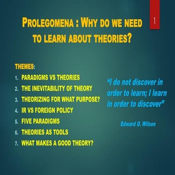 Prolegomena-International-Relations-DAV. | PDF