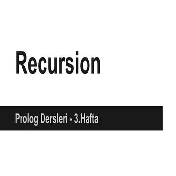 Prolog Recursion Lesson Ppt