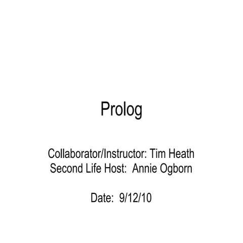 Prolog class slides_for_second_life | PPT