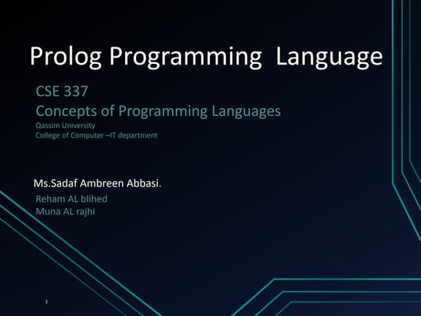 Introduction To Prolog