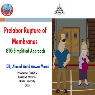 Prelabor rupture of membranes,(PROM)-Dr- Ahmed-Walid Anwar Morad-1 ...